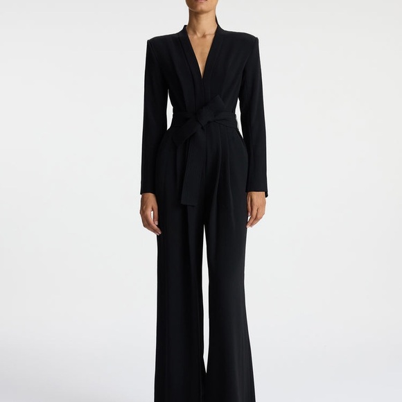 A.L.C. | Pants & Jumpsuits | Alc Black Jumpsuit Wideleg Tailored | Poshmark